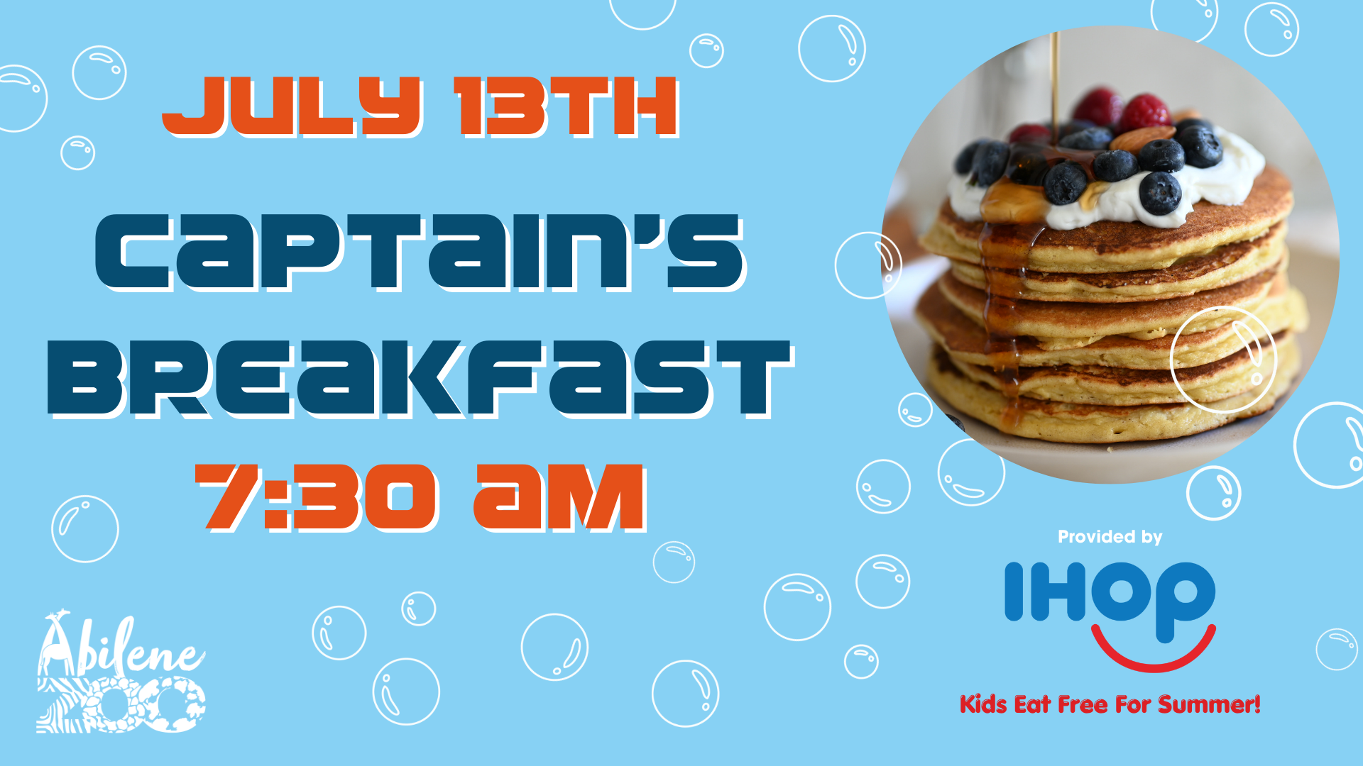 Captain's Breakfast - Abilene Zoo